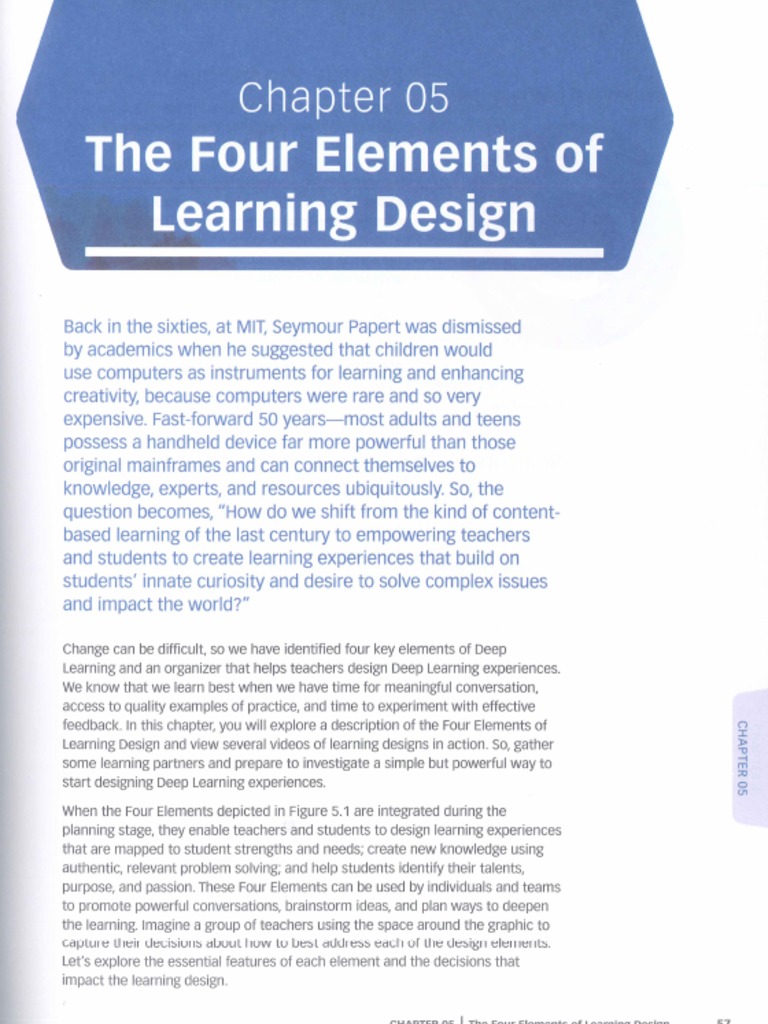 Four Elements of Learning Design | PDF