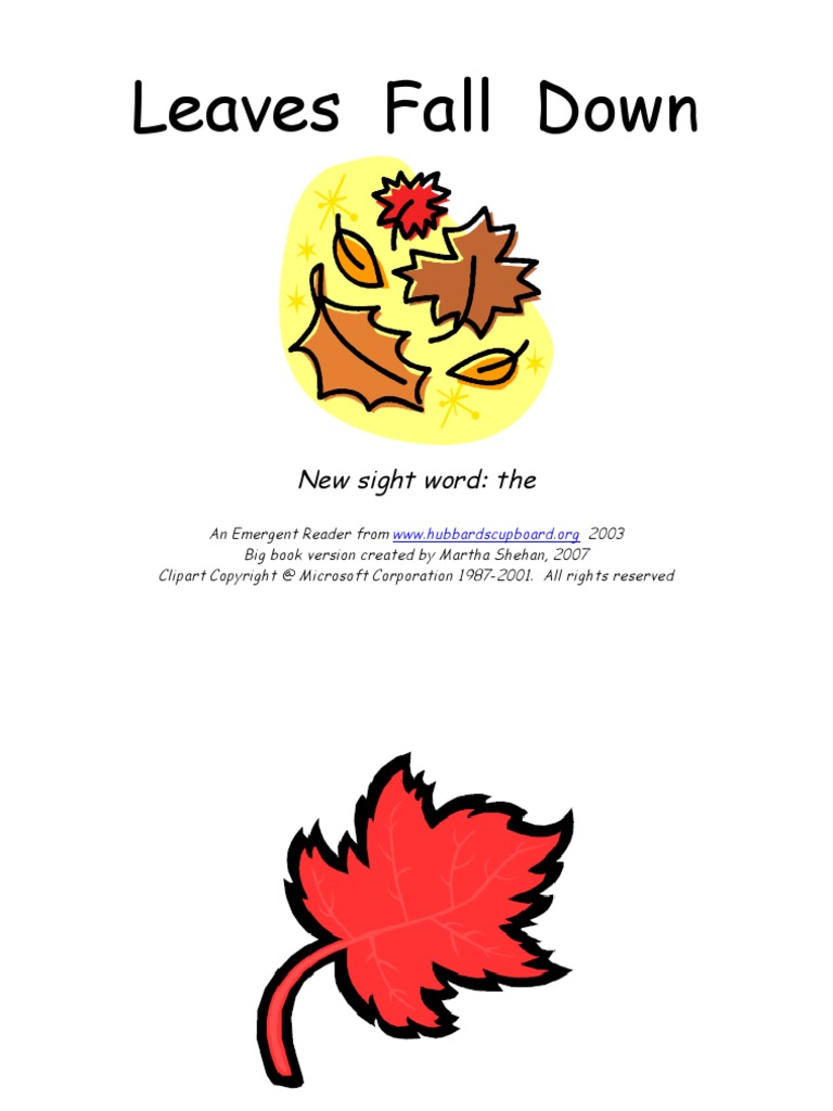 Teacher Version 8 - Leaves Fall Down PDF | PDF | Language Arts ...