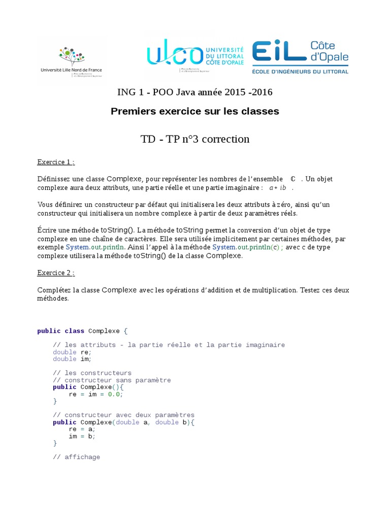 TD3 Correction | PDF