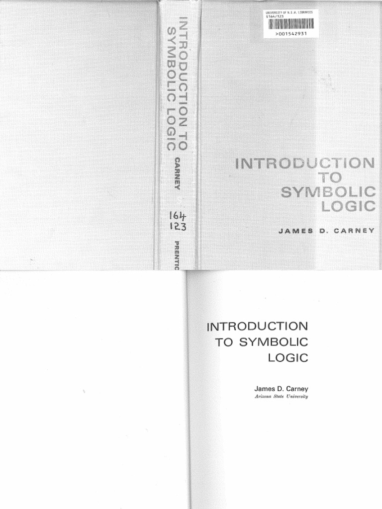 Introduction To Symbolic Logic - Old Version PDF | PDF | First Order ...