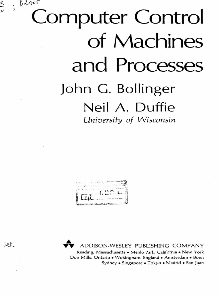 Computer Control of Machines and Process | PDF