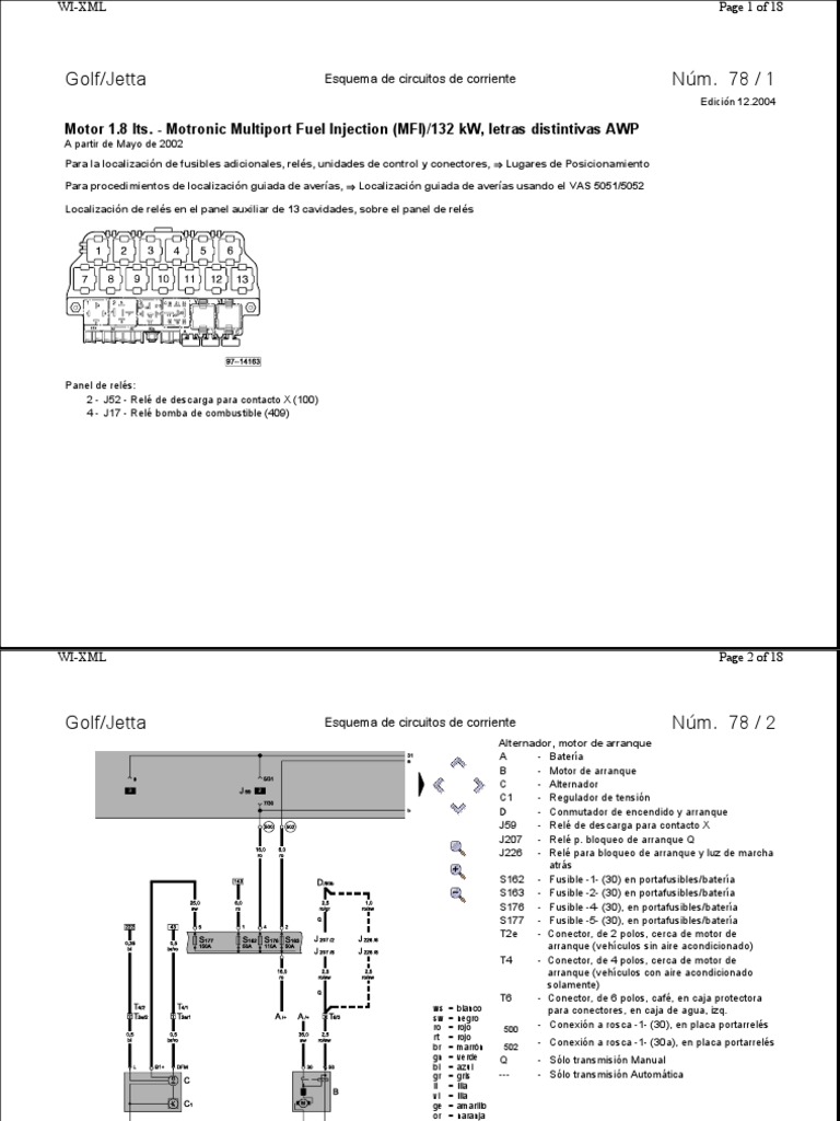 WD Motor 1.8T AWP | PDF | Relé | Acelerador