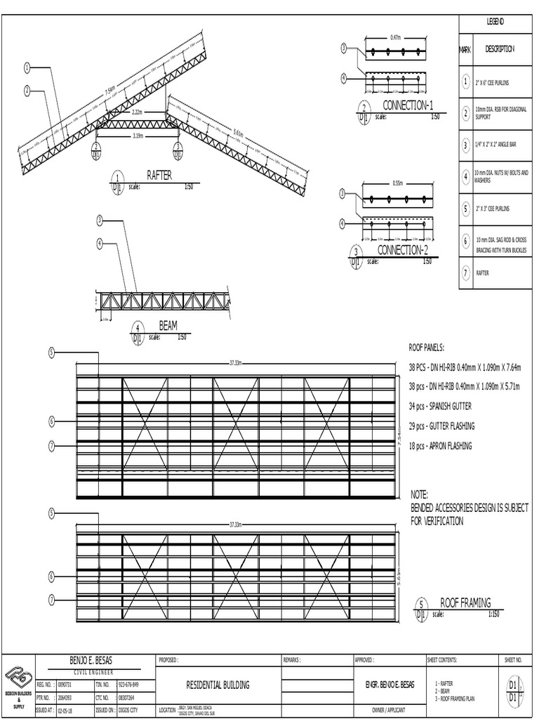 Cutting List (Roofing) | PDF | Beam (Structure) | Building