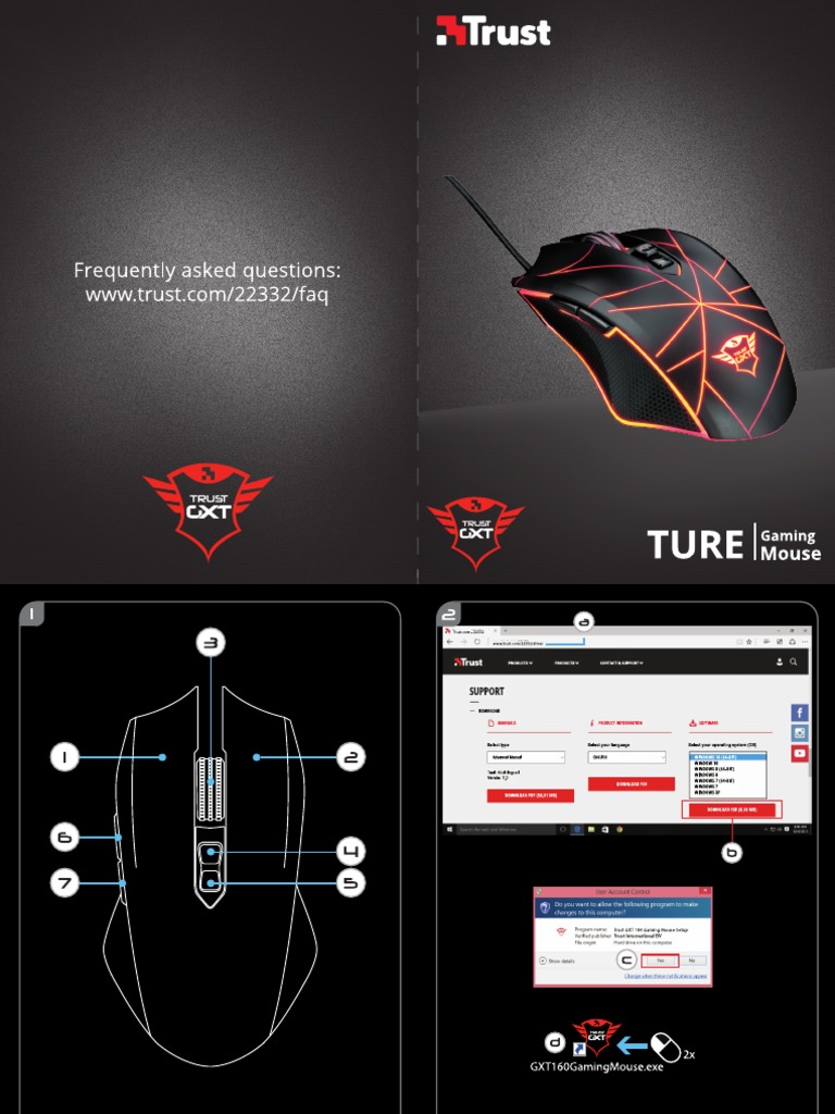 GXT 160 Gaming Mouse Guide | PDF | Double Click | Input/Output
