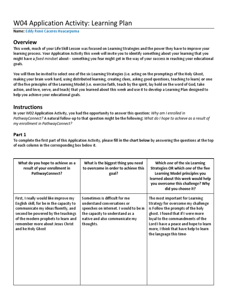 Eddy Rene Caceres Huacarpuma | PDF | Conversation | Learning