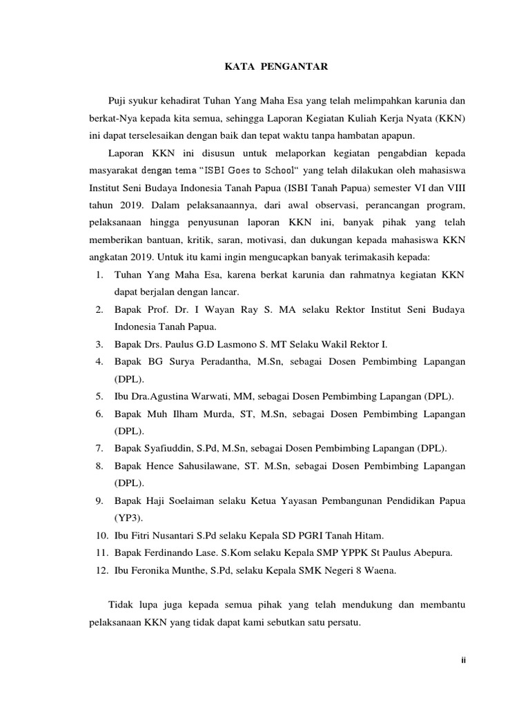 KATA PENGANTAR - Docx Laporan KKN | PDF