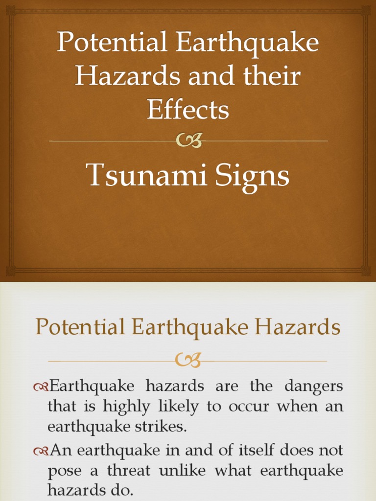 Key Earthquake Hazards Explained | PDF | Earthquakes | Tsunami