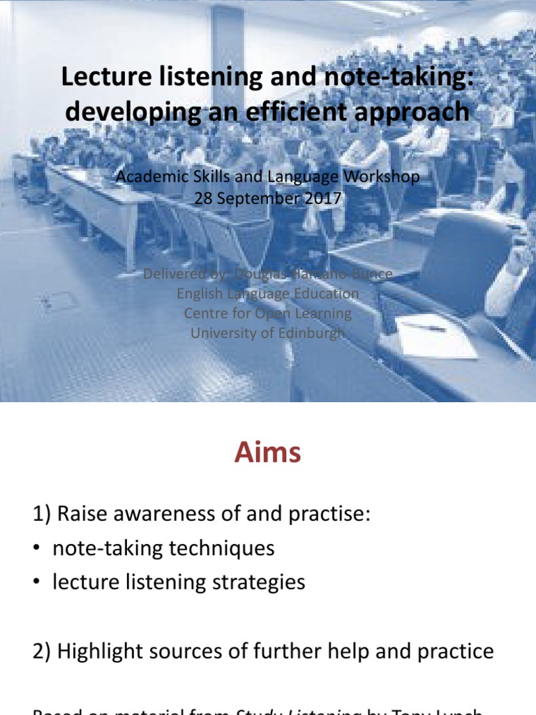 Listening and Note Taking | PDF | Cognition | Cognitive Science