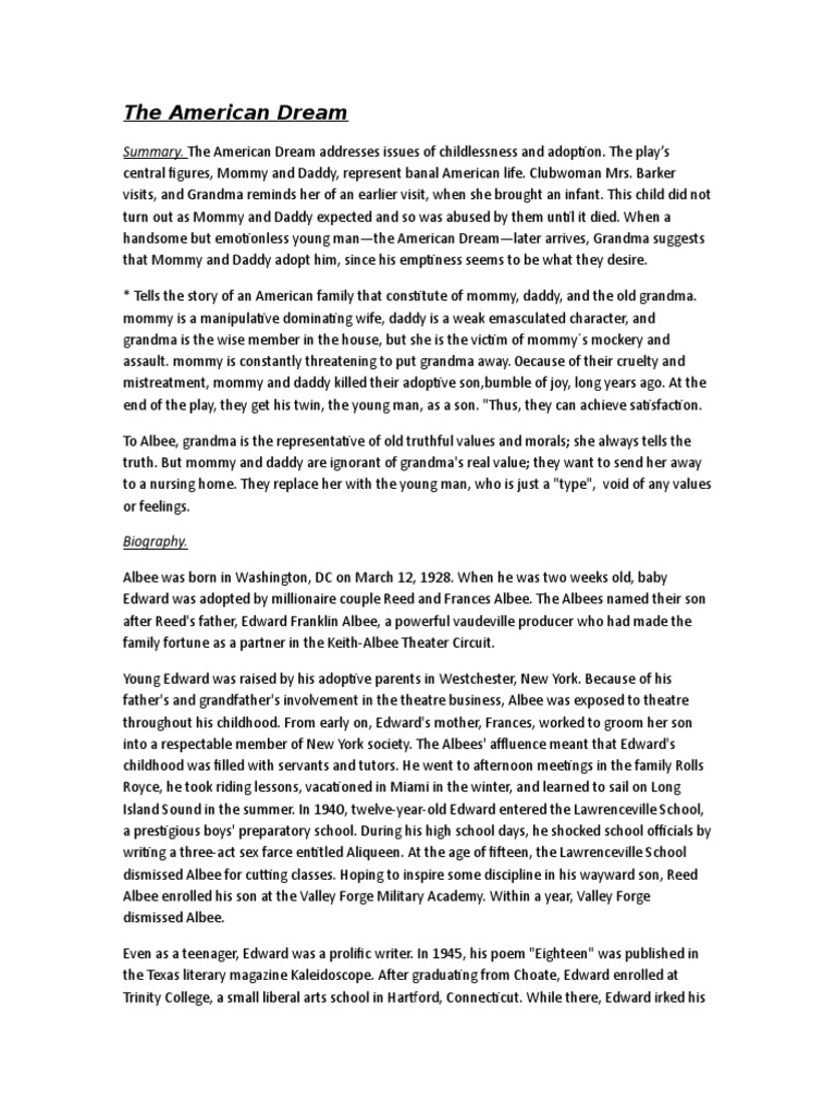 American Dream Summary | PDF