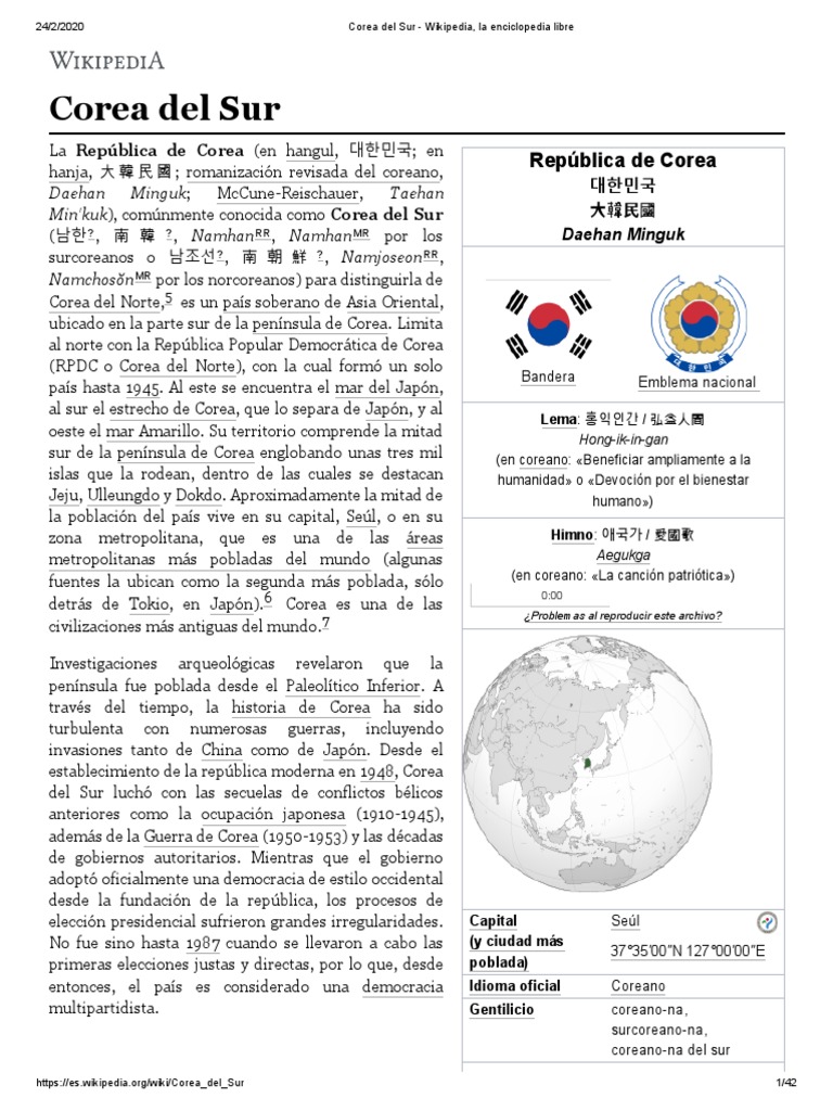 Corea Del Sur Pdf Pdf Corea Del Sur Política Mundial