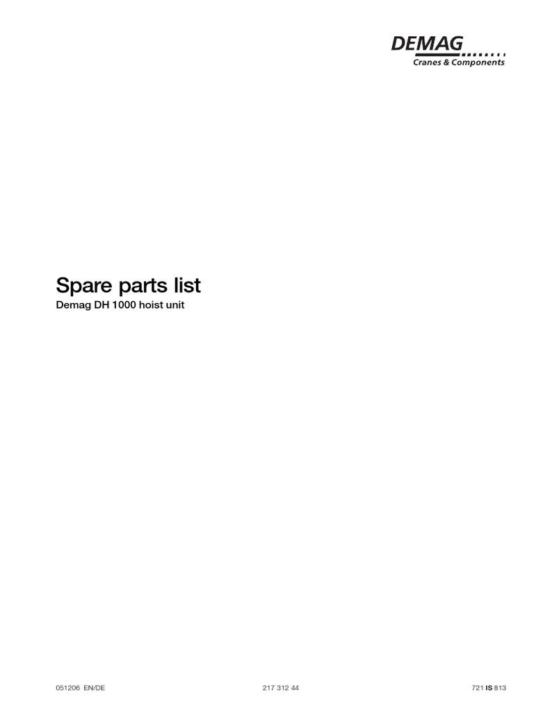 Parts DH 1000 New PDF | PDF | Transmission (Mechanics) | Electric Motor