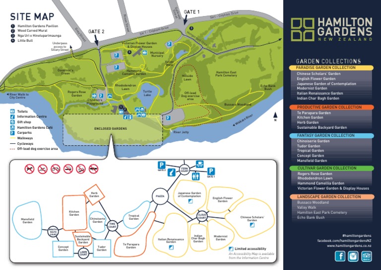 Hamilton Gardens Map Download June2019 | PDF | Outdoor Recreation ...