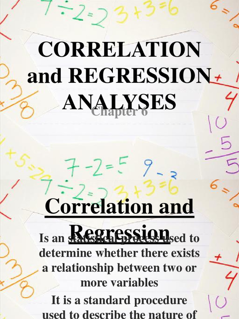 CORRELATION AND REGRESSION ANALYSIS | PDF | Correlation And Dependence | Regression Analysis