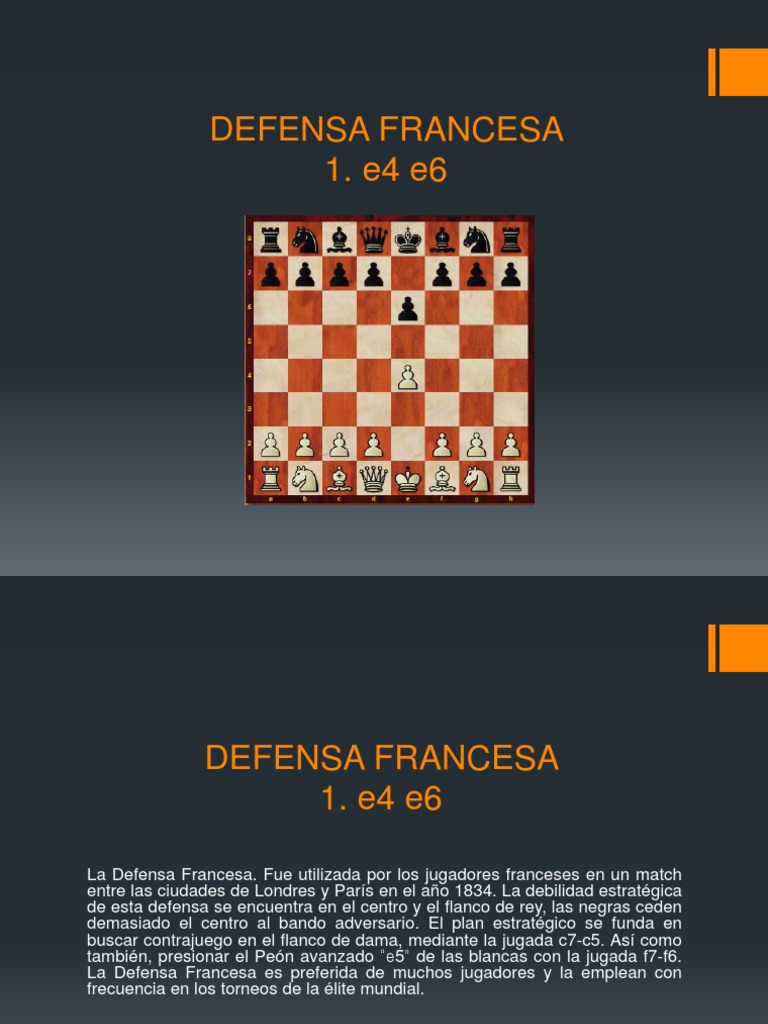 Defensa Francesa | PDF | Juegos competitivos | Juegos tradicionales