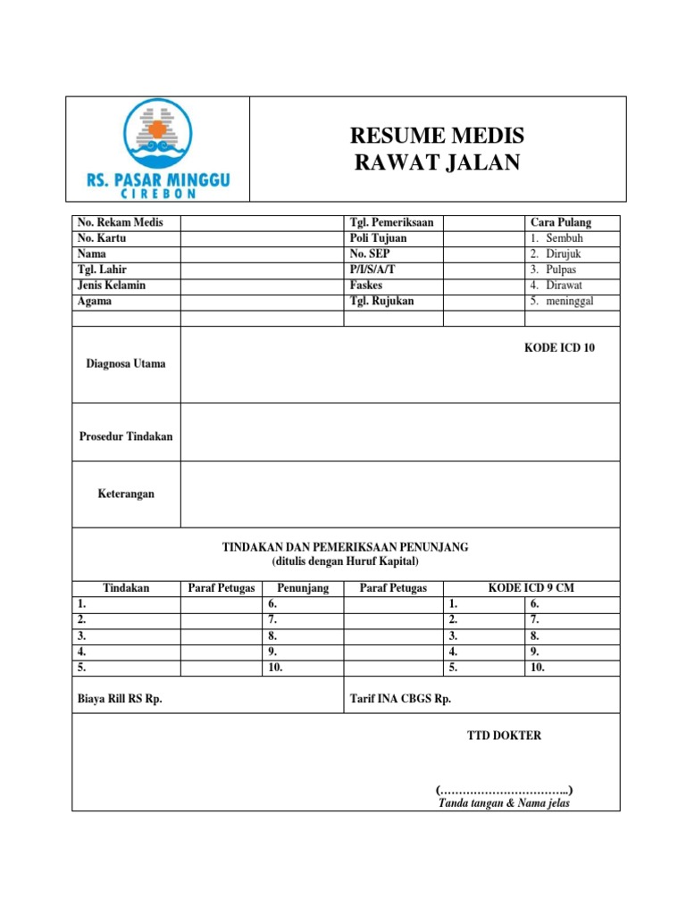 Resume-Medis-Rawat-Jalan | PDF