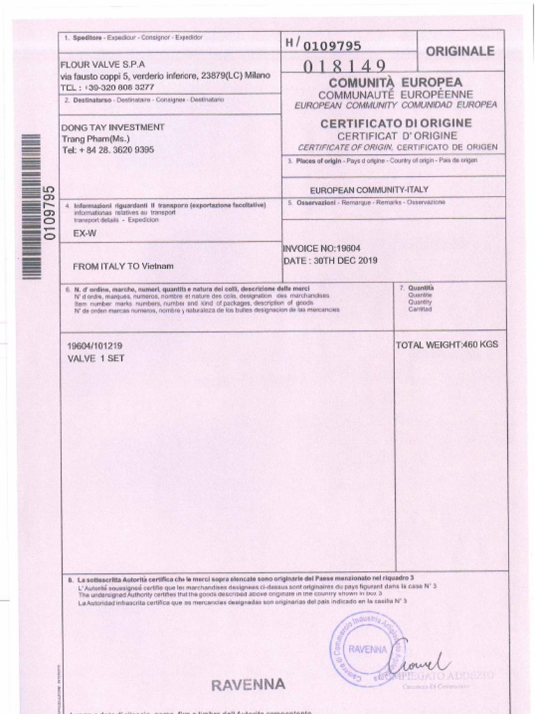FLV Valve Certificates - Ball Stainless Trim 12 ANSI 150 | PDF