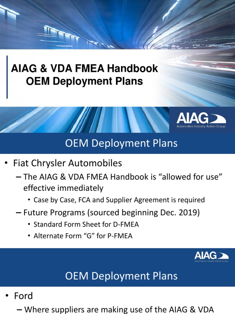 Oem Deployment Plans Fmea Handbook | PDF
