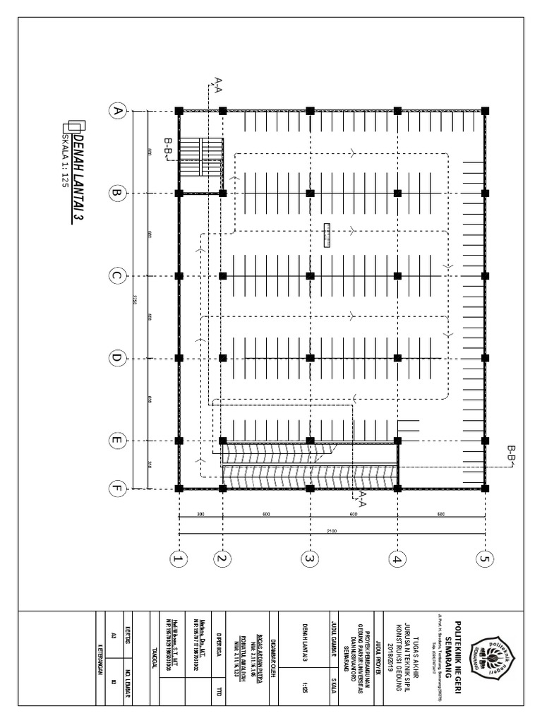 DENAH Lantai 3 Gedung Parkir | PDF