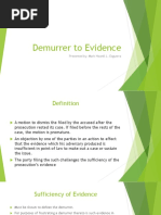Demurrer To Evidence in Civil Cases | PDF | Demurrer | Evidence