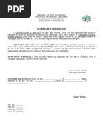 Sample Barangay Complaint | PDF | Civil Law (Common Law) | Virtue