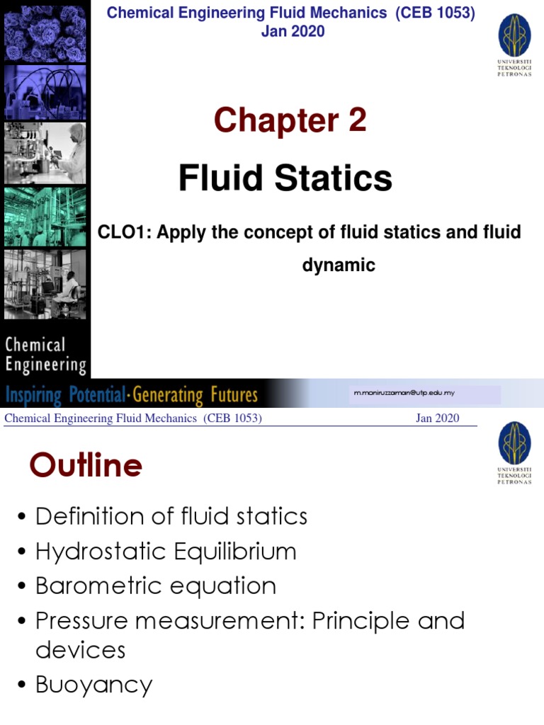 Chapter 2 - Fluid Statics | PDF | Buoyancy | Pressure Measurement