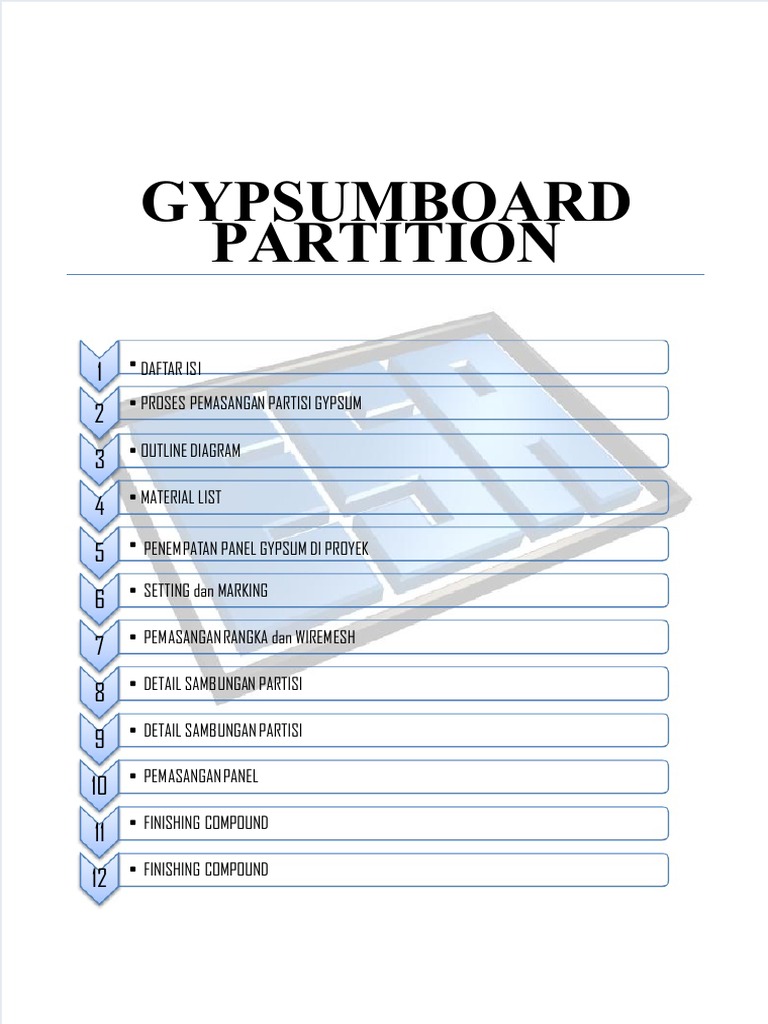 Pemasangan Partisi Gypsum Jayaboard | PDF