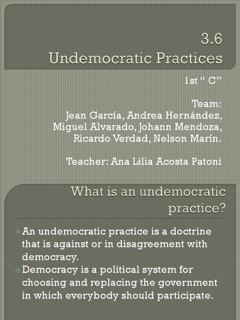 1c - 3.6-Undemocratic Practices PDF | PDF