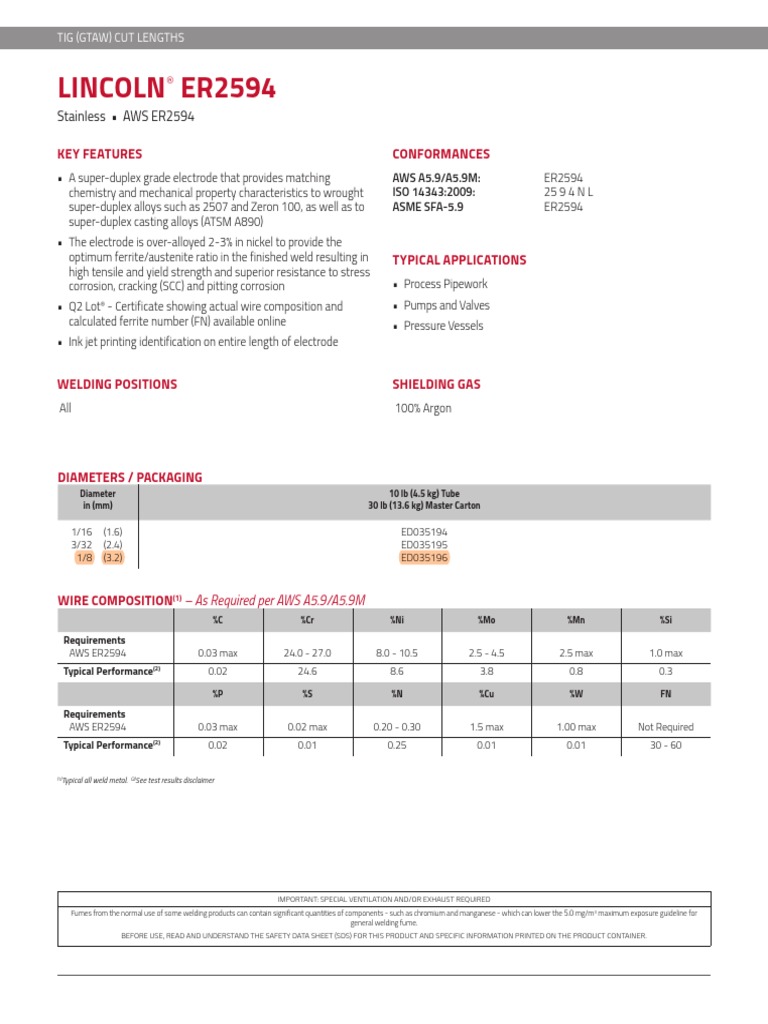 ER2594 | Download Free PDF | Welding | Construction