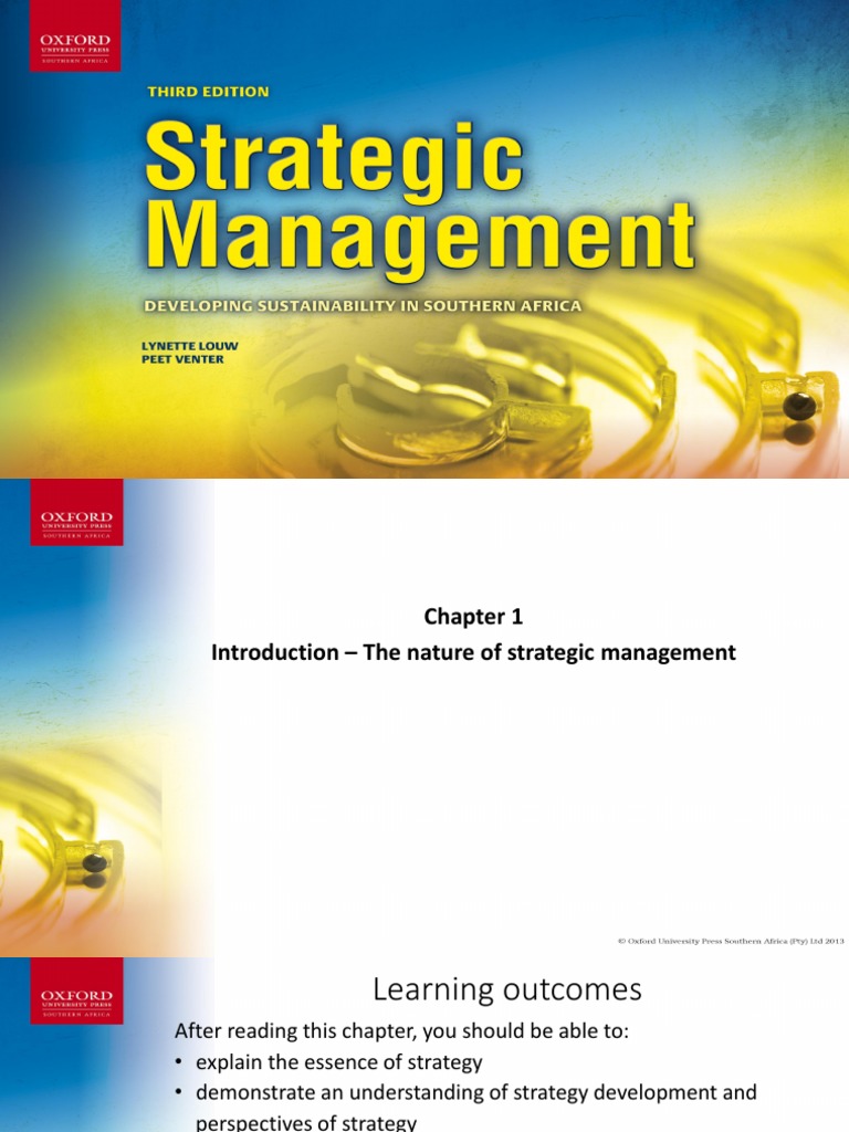 Strategic Management 3e - Chapter 1 | PDF | Career & Growth