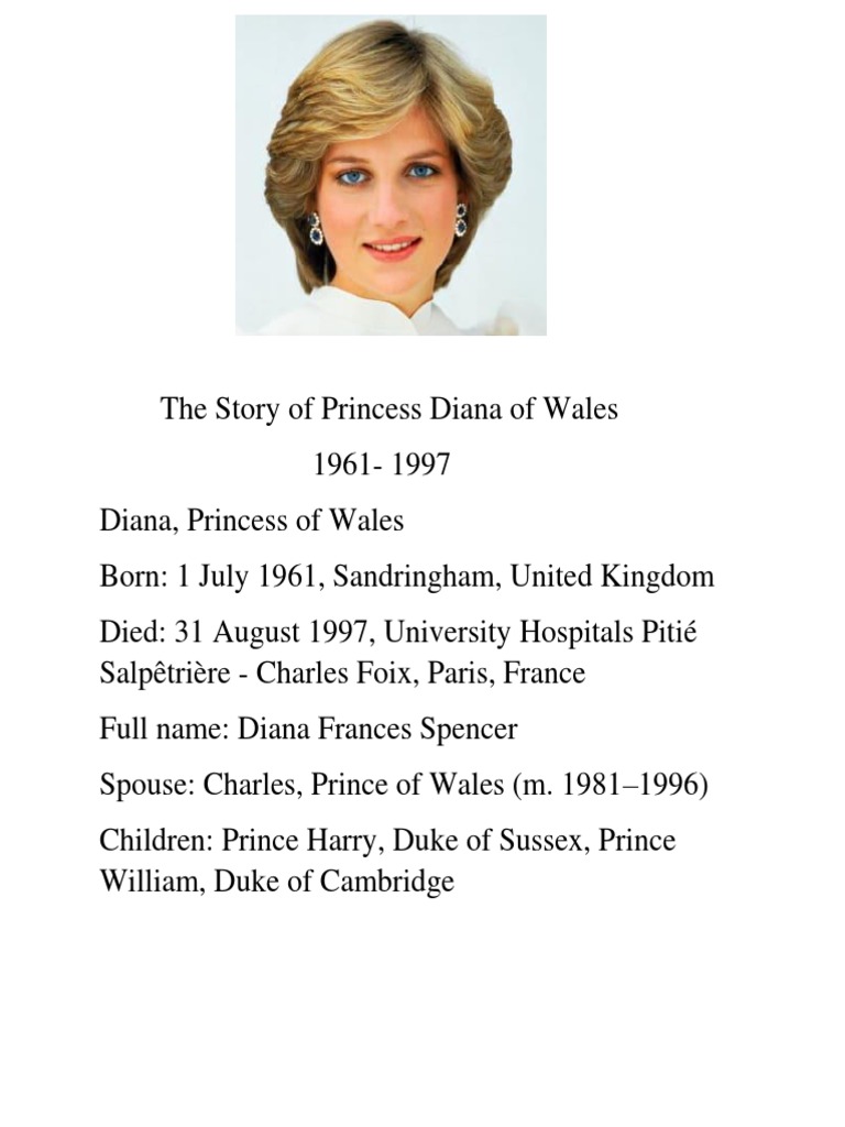 The Story of Princess Diana of Wales | PDF