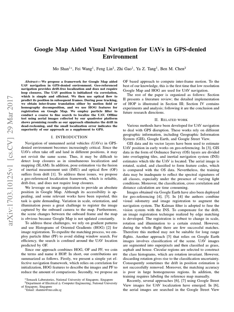 Google Map Aided Visual Navigation | PDF