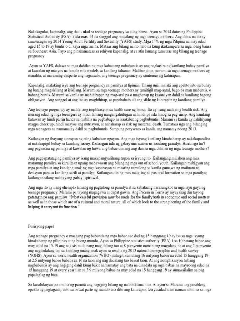 Posisyon Paper | PDF