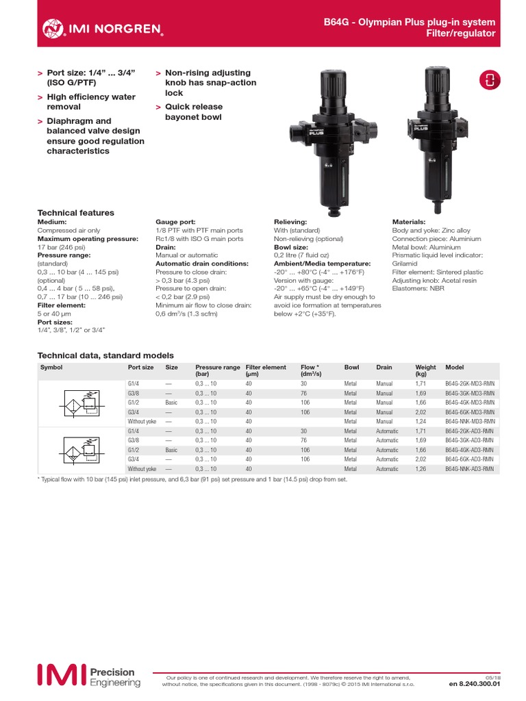 Norgren-En 8 240 300 B64G | PDF