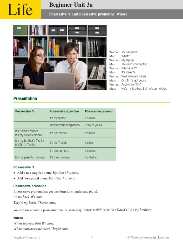 Beginner Unit 3a PDF | PDF