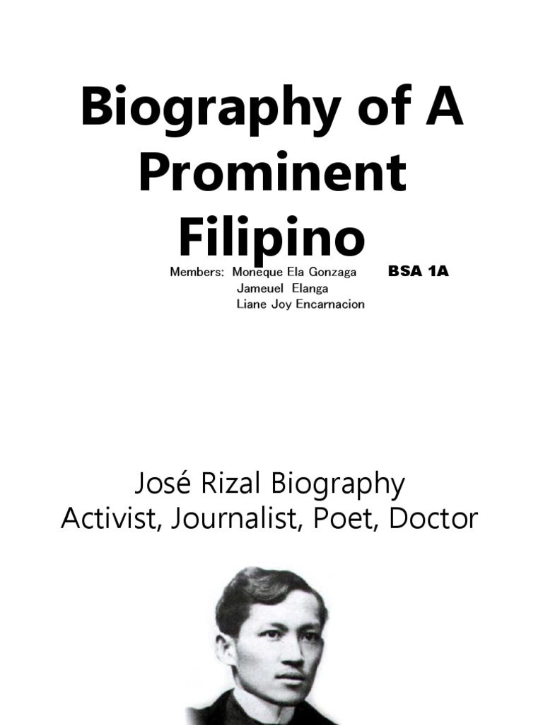 Prominent Filipino Biographies | PDF | Social Science