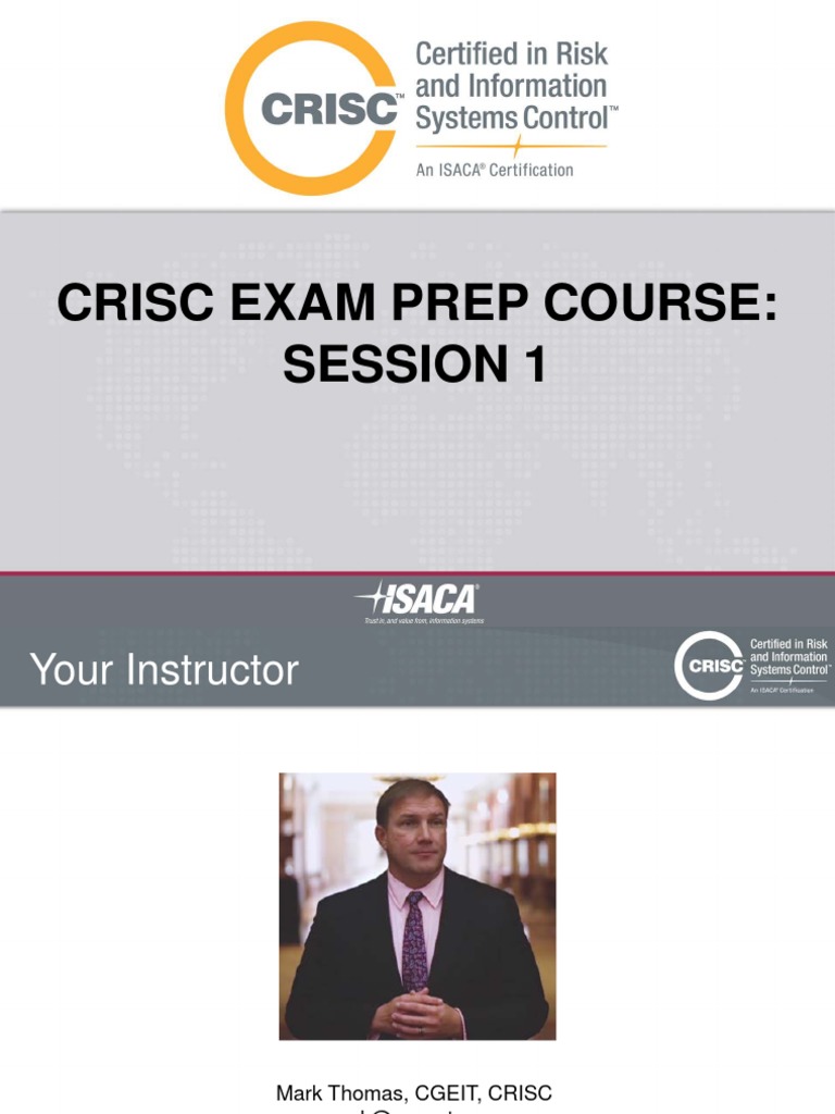 Session 1 CRISC Exam Prep Course - Domain 1 IT Risk Identification | PDF