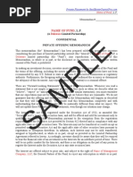 Private Equity Fund PPM Excerpt | PDF | Partnership | Real Estate Investing