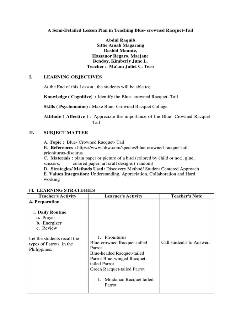 Semidetailed Lesson Plan in Cpe 104 | PDF