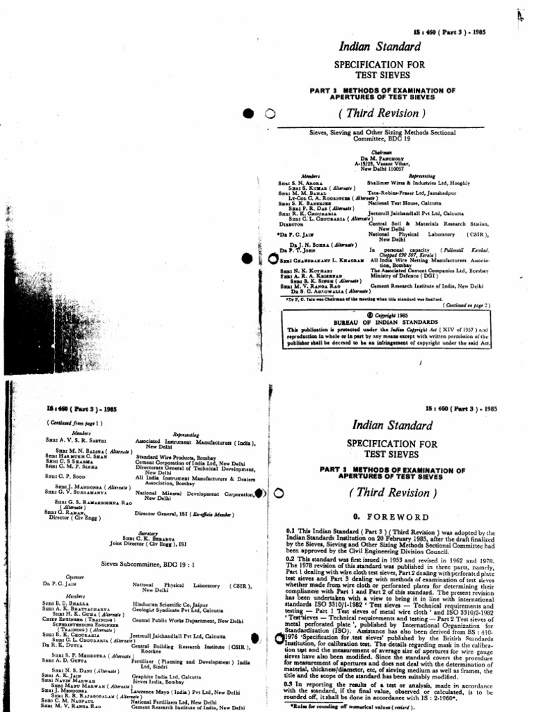 IS 460 (Part 3) | PDF