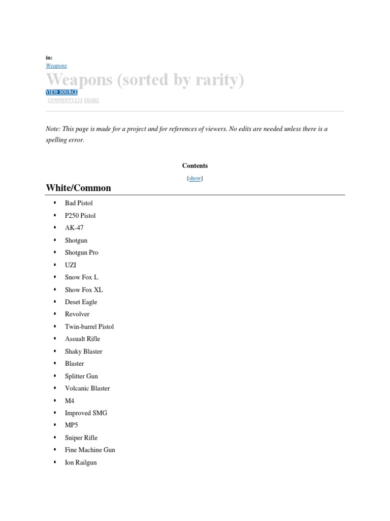 Soul Knight Weapons | PDF