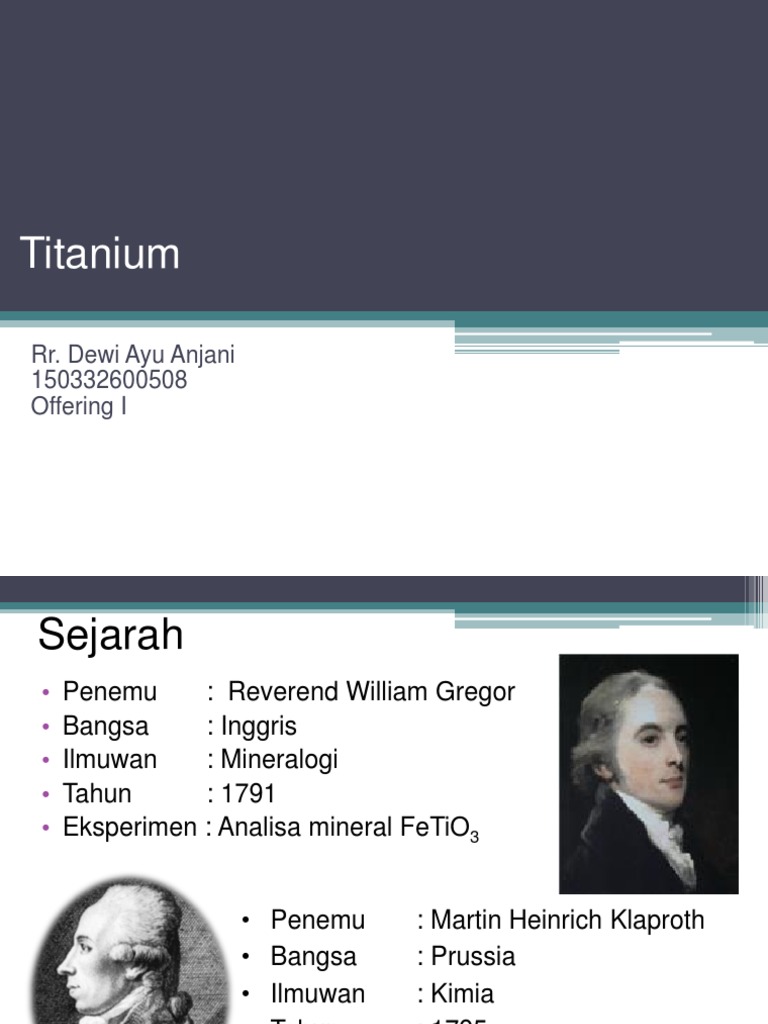 Sejarah dan Sifat Unsur Titanium | PDF | Sains & Matematika