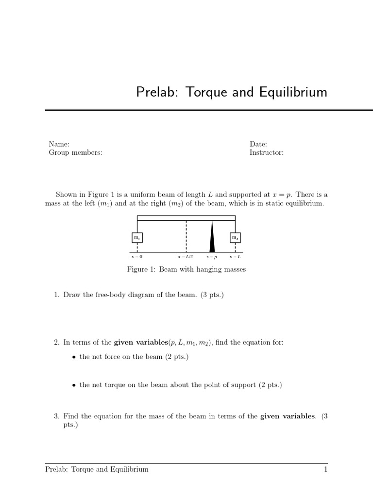 Torque and Equilibrium | PDF