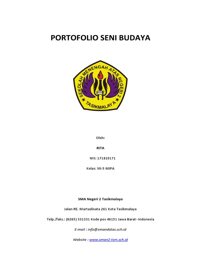 Portofolio Seni Budaya oleh Rita | PDF