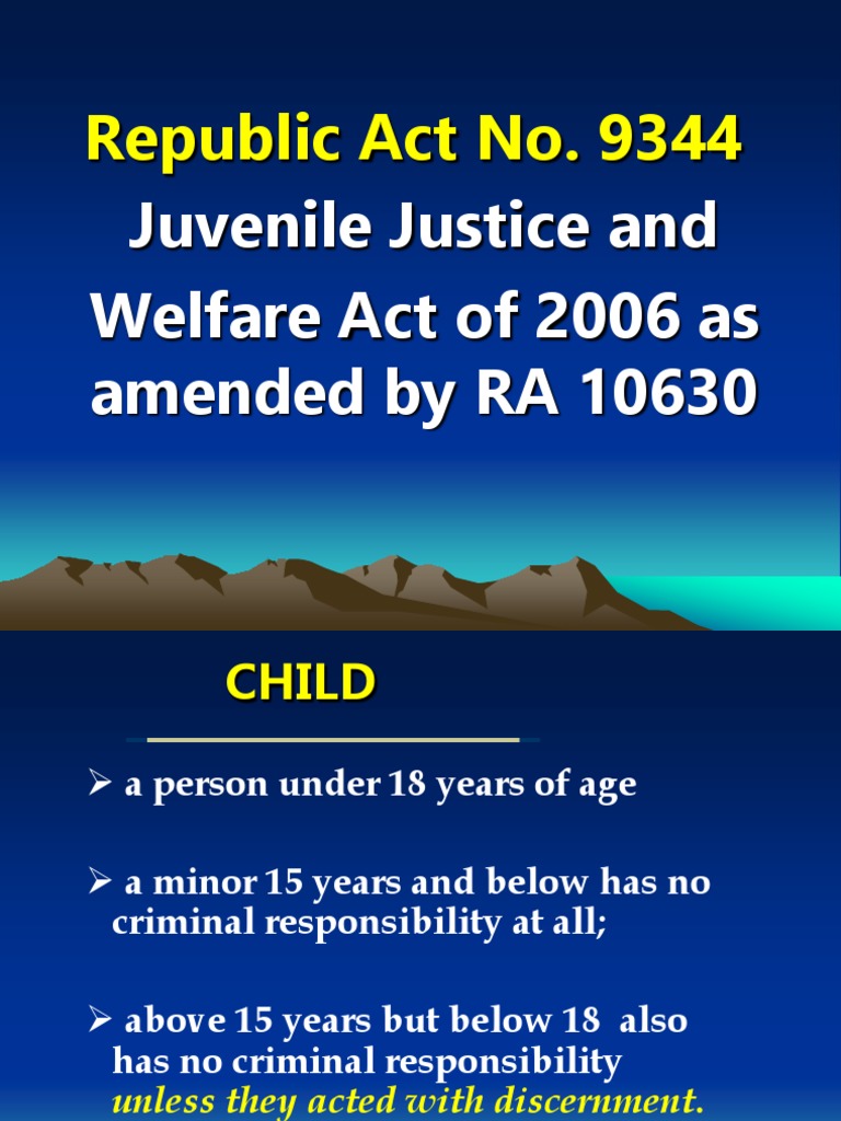 Republic Act 9344 | PDF