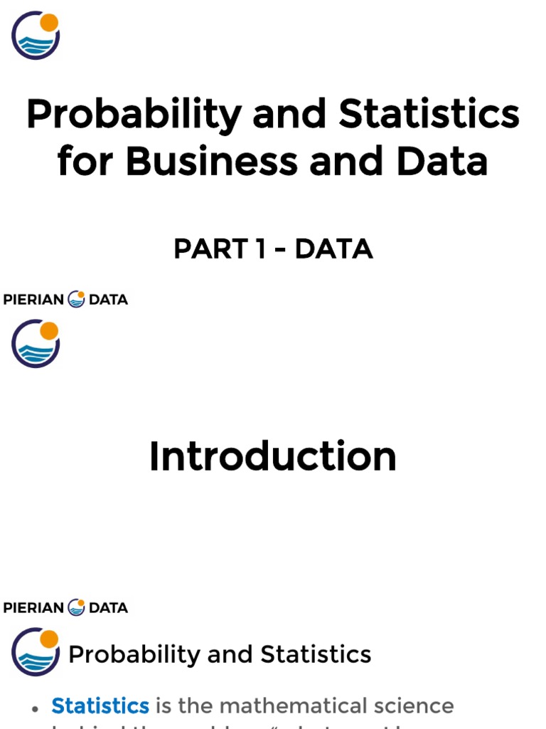 002 Probability-and-Statistics-Part-1-Data | PDF