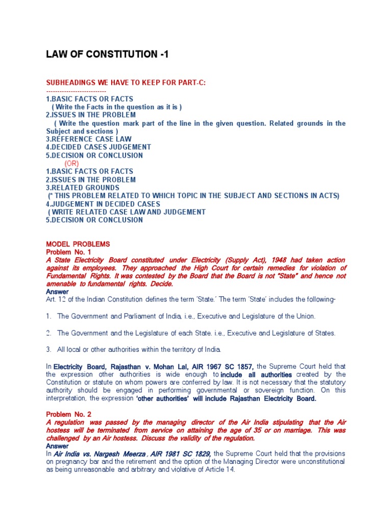 Constitutional Cases PDF | PDF | Supreme Court Of India ...