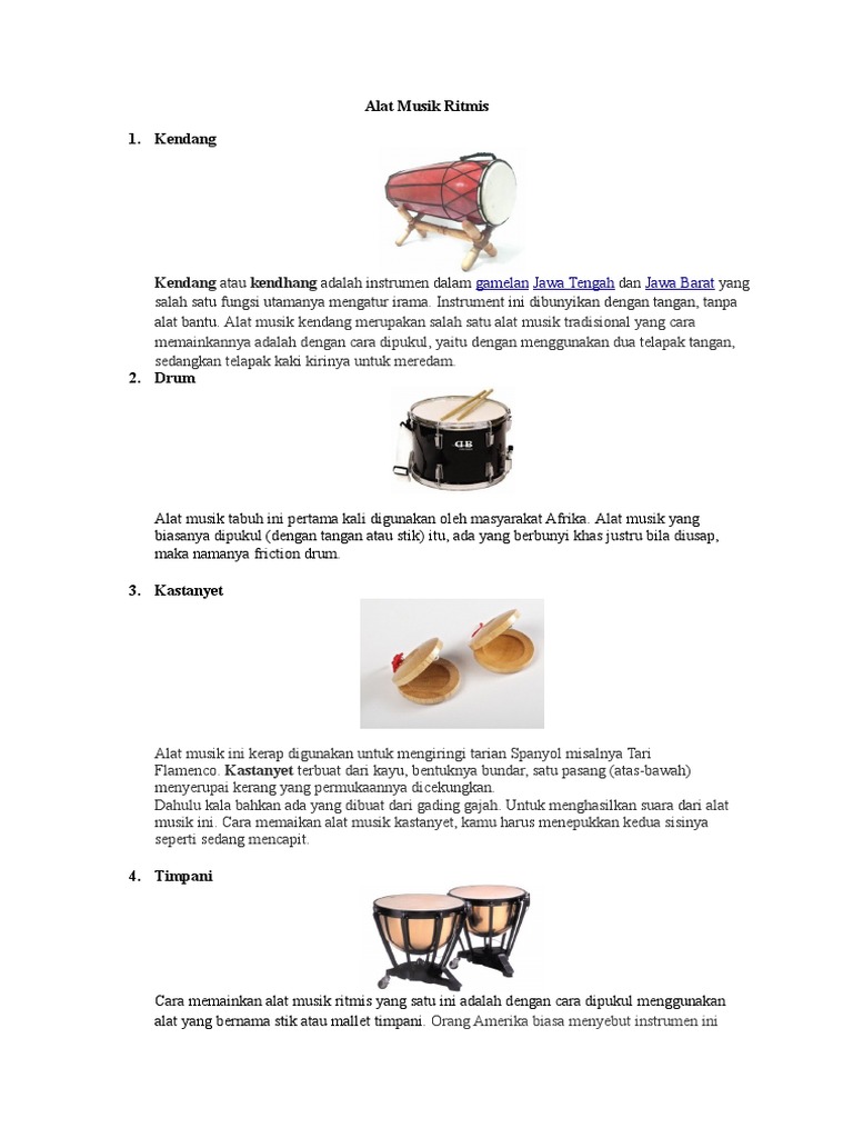 Alat Musik Ritmis | PDF