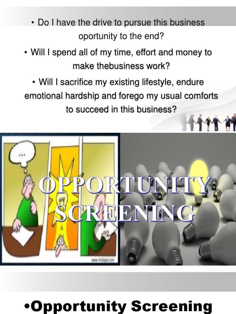 Opportunity Screening | PDF