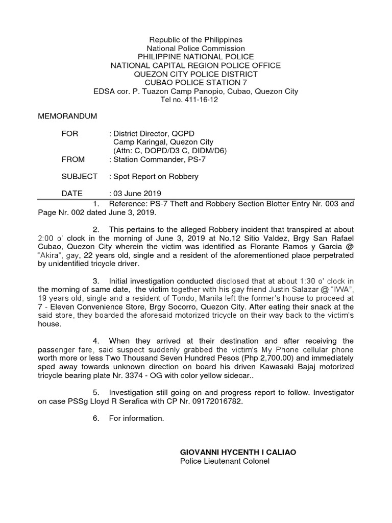 Spot ROBBERY | PDF | Social Science