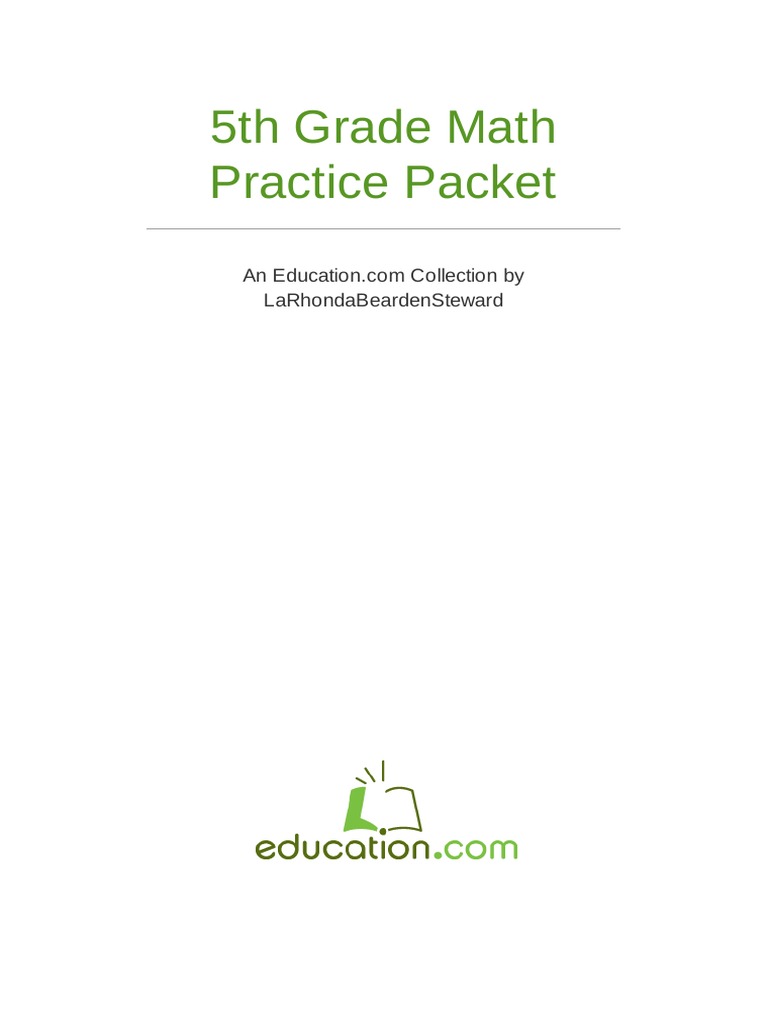 5th Grade Math Packet PDF | PDF | Teaching Methods & Materials
